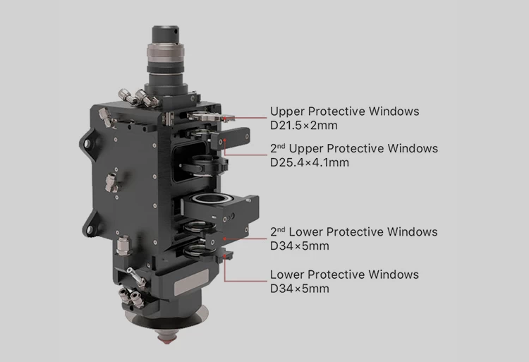 Original BOCI Protective Windows for BOCI Fiber Laser Cutting Head - YUPEC